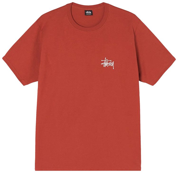 Buy Stussy Basic Logo Tee 'Brick' - 1904649 BRIC | GOAT