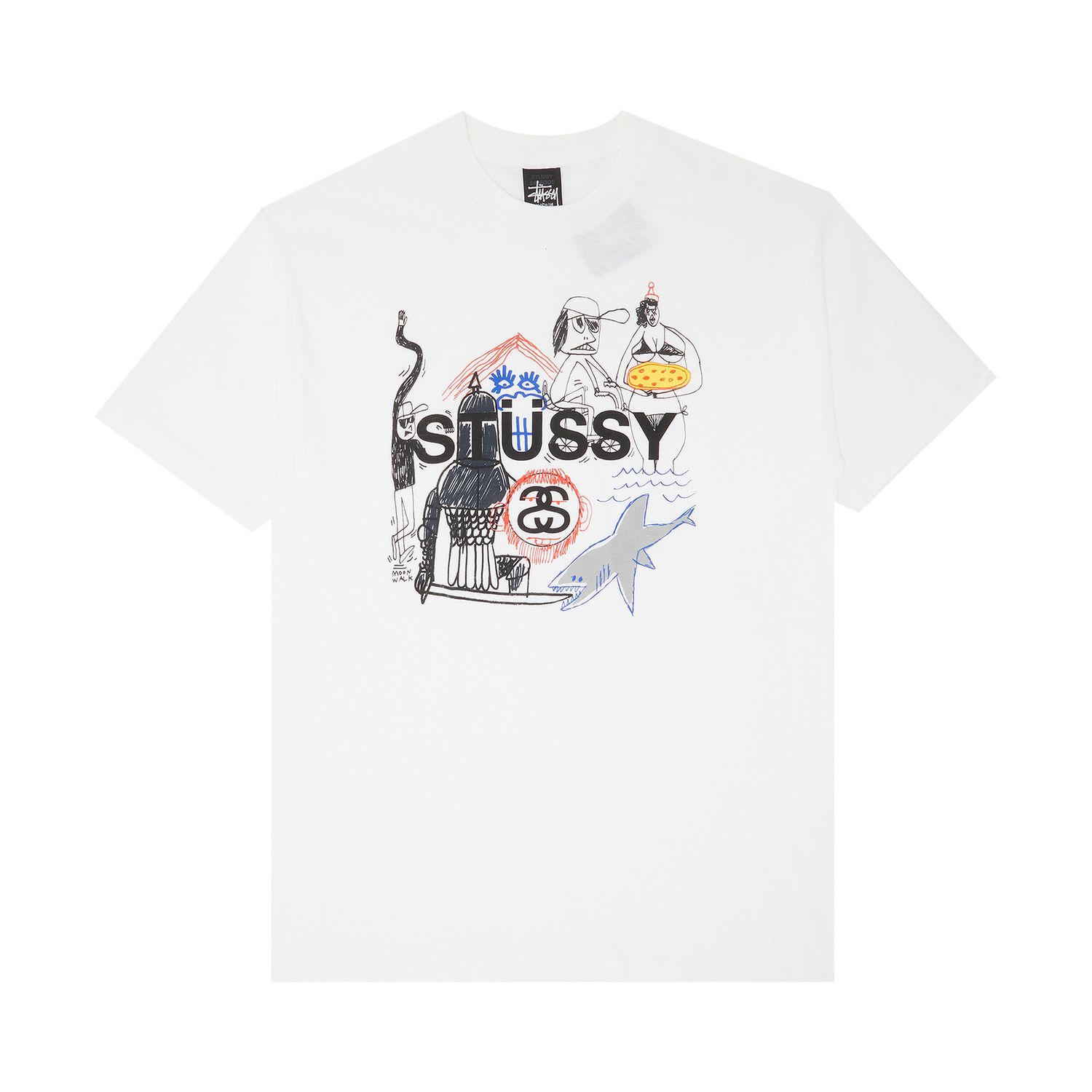 Buy Stussy Drawing Tee 'White/Black' - 0535 100000103DT WTBK | GOAT