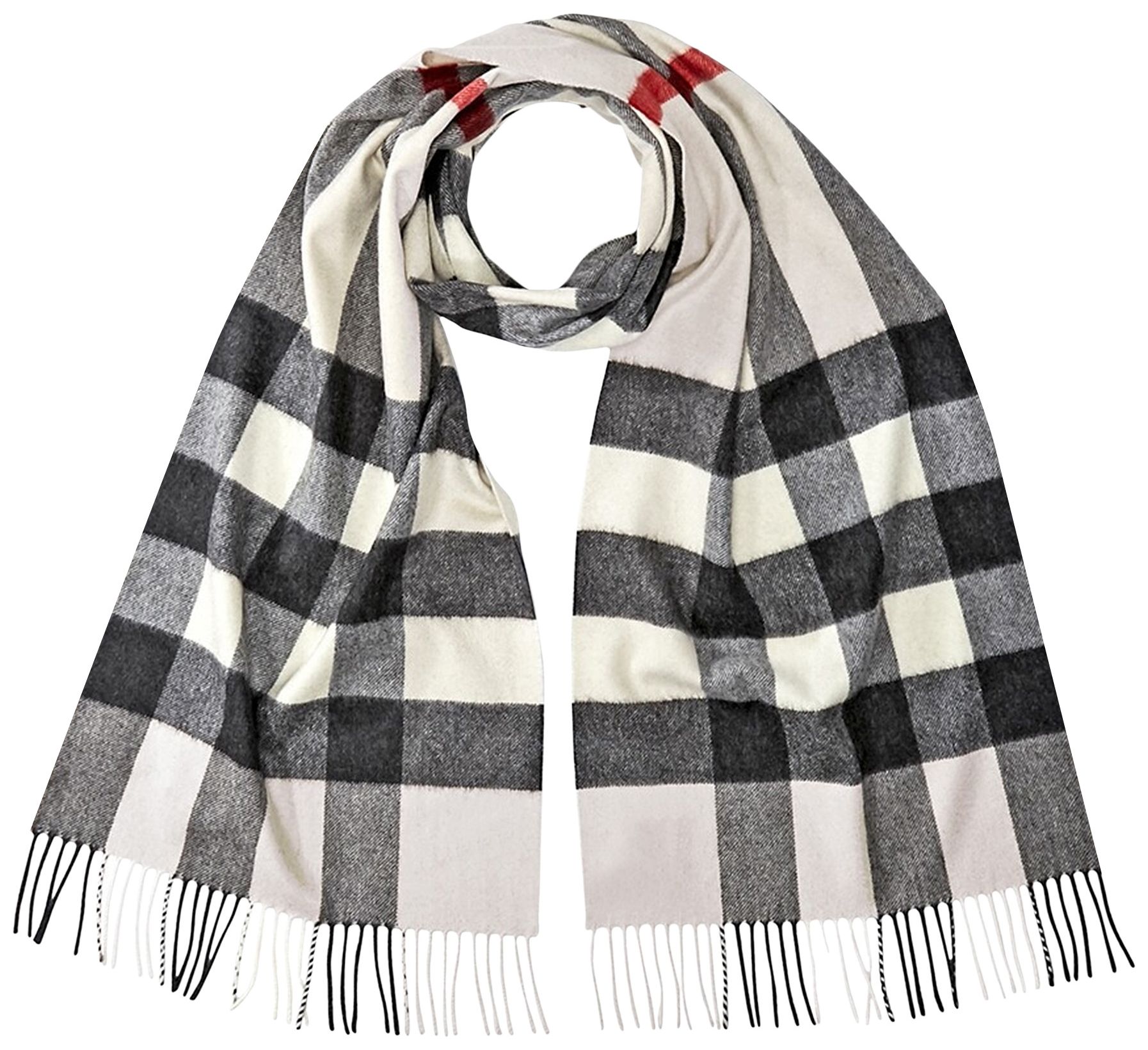 Buy Burberry Mega Check Cashmere Scarf 'Stone Check' - 8015550 | GOAT