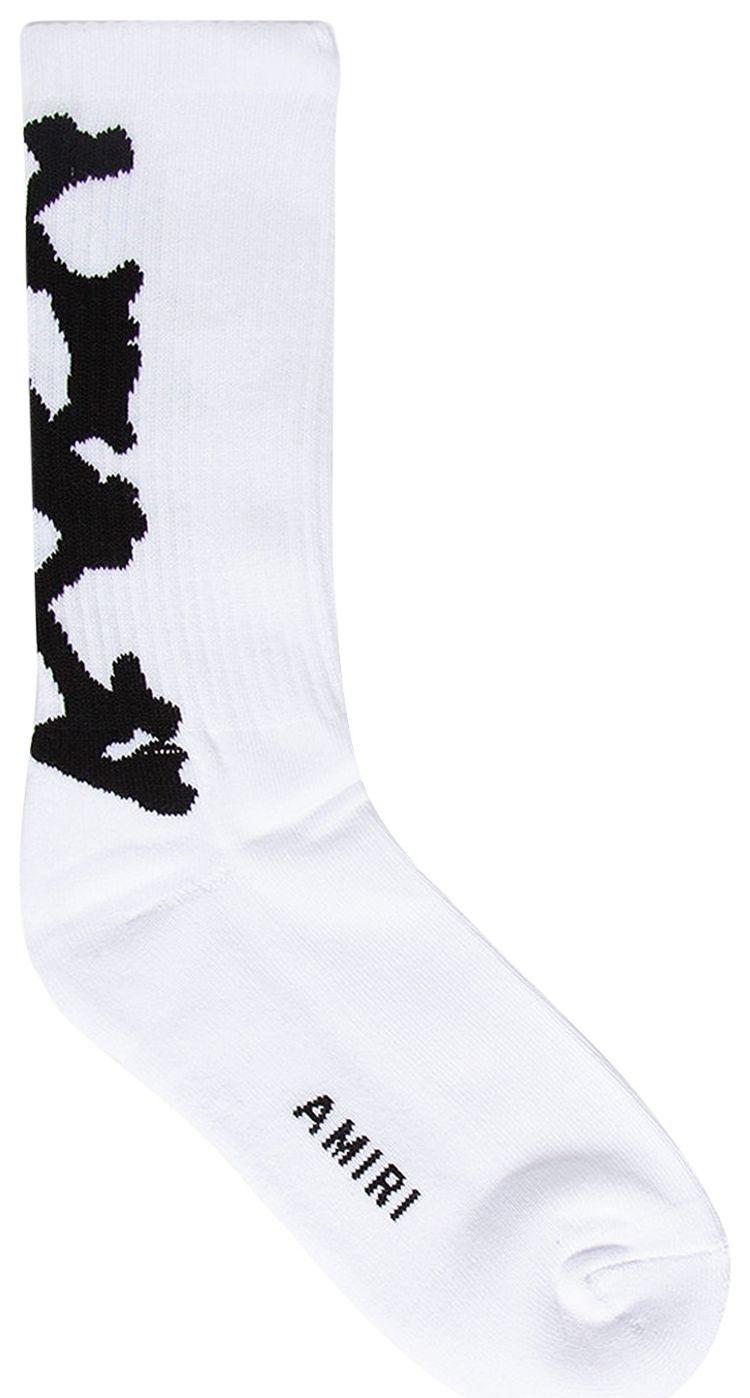 Buy Amiri Stacked Bones Sock 'White' - PS22MHR024 100 WHIT | GOAT