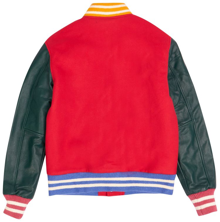 Buy Billionaire Boys Club Letterman Jacket 'Lollipop Red' - 811 8405 ...
