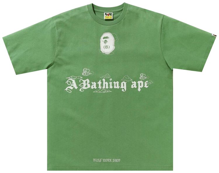 Buy BAPE Ink Print Relaxed #2 Tee 'Green' - 1G70 110 031 GREEN | GOAT