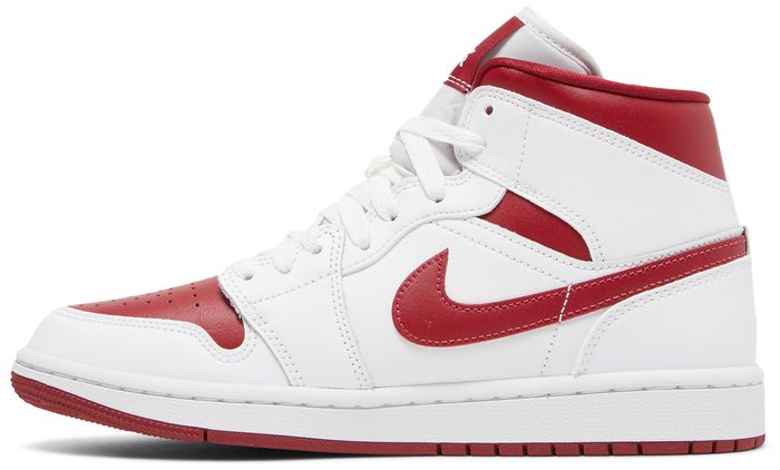 Buy Wmns Air Jordan 1 Mid 'White Pomegranate' - BQ6472 161 | GOAT