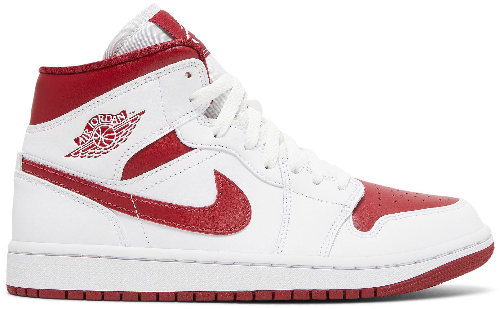 Buy Wmns Air Jordan 1 Mid 'White Pomegranate' - BQ6472 161 | GOAT