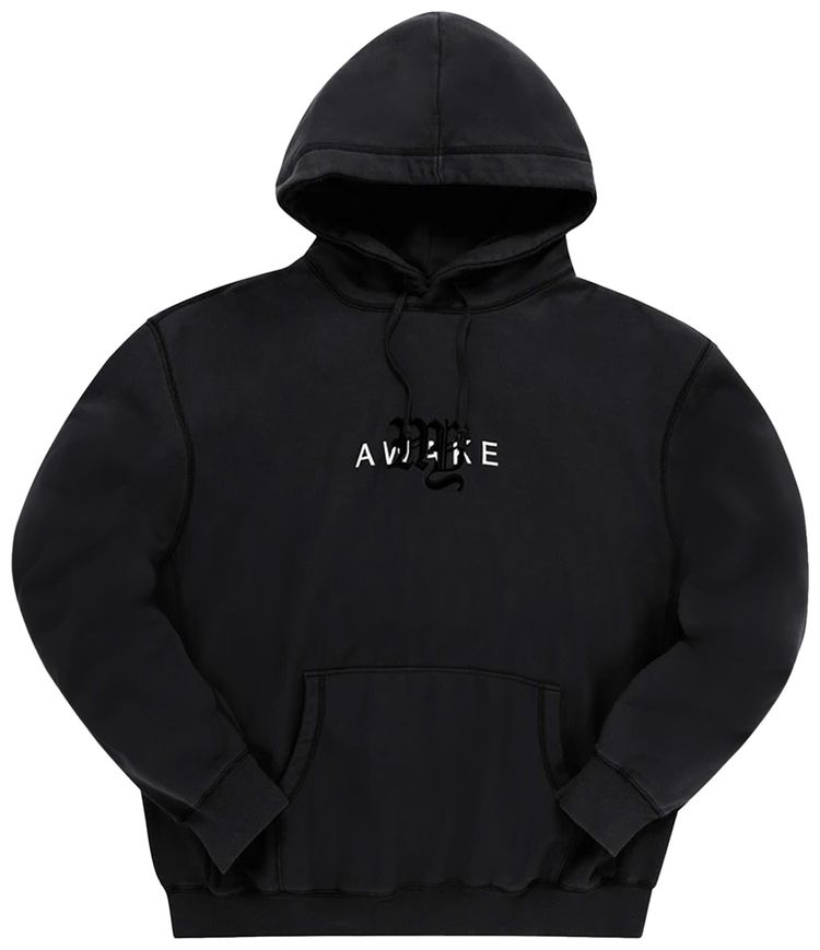Buy Awake NY College Logo Hoodie 'Black' - AWK FW21 HD001 BLAC | GOAT