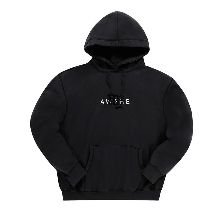 Buy Awake NY College Logo Hoodie 'Black' - AWK FW21 HD001 BLAC | GOAT