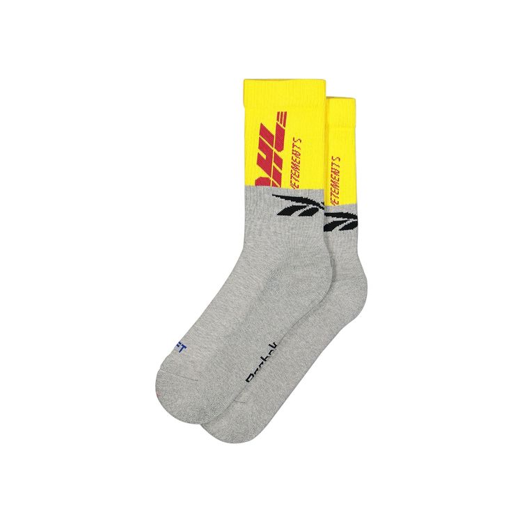 Buy Vetements DHL Cut Up Socks 'Yellow/Grey' - UE52SO950Y YELL | GOAT