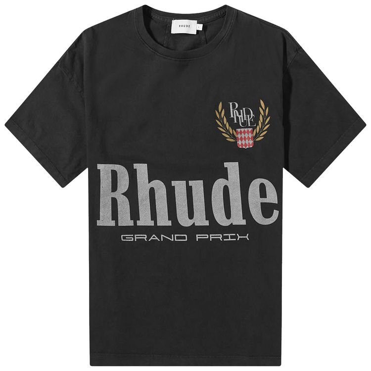 Buy Rhude Grand Prix Tee 'Vintage Black' - SS22TT11012610 | GOAT