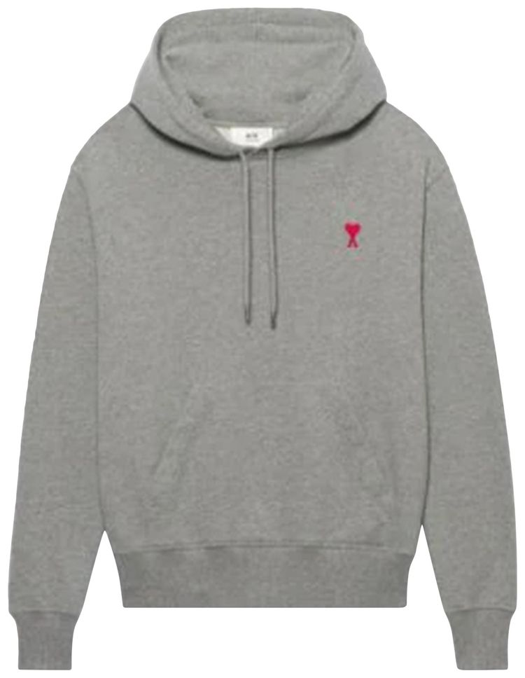 Buy Ami Hoodie 'Heather Grey' - USW200 730 055 | GOAT