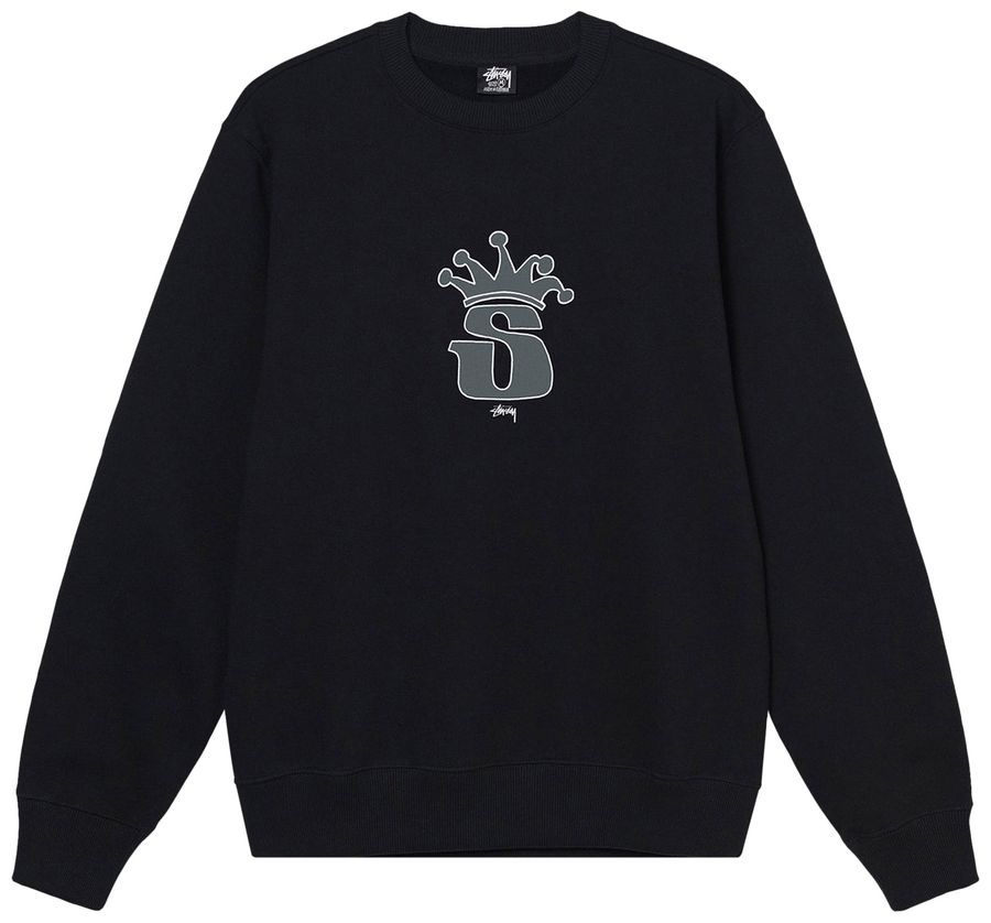 Buy Stussy S Crown Crew 'Black' - 1914755 BLAC | GOAT
