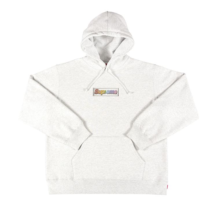 Buy Supreme Bling Box Logo Hooded Sweatshirt 'Ash Grey' - SS22SW57 ASH ...