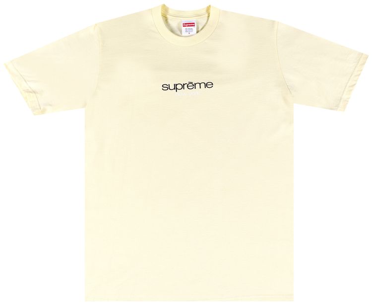 Buy Supreme Classic Logo Tee 'Pale Yellow' - SS22T52 PALE YELLOW | GOAT