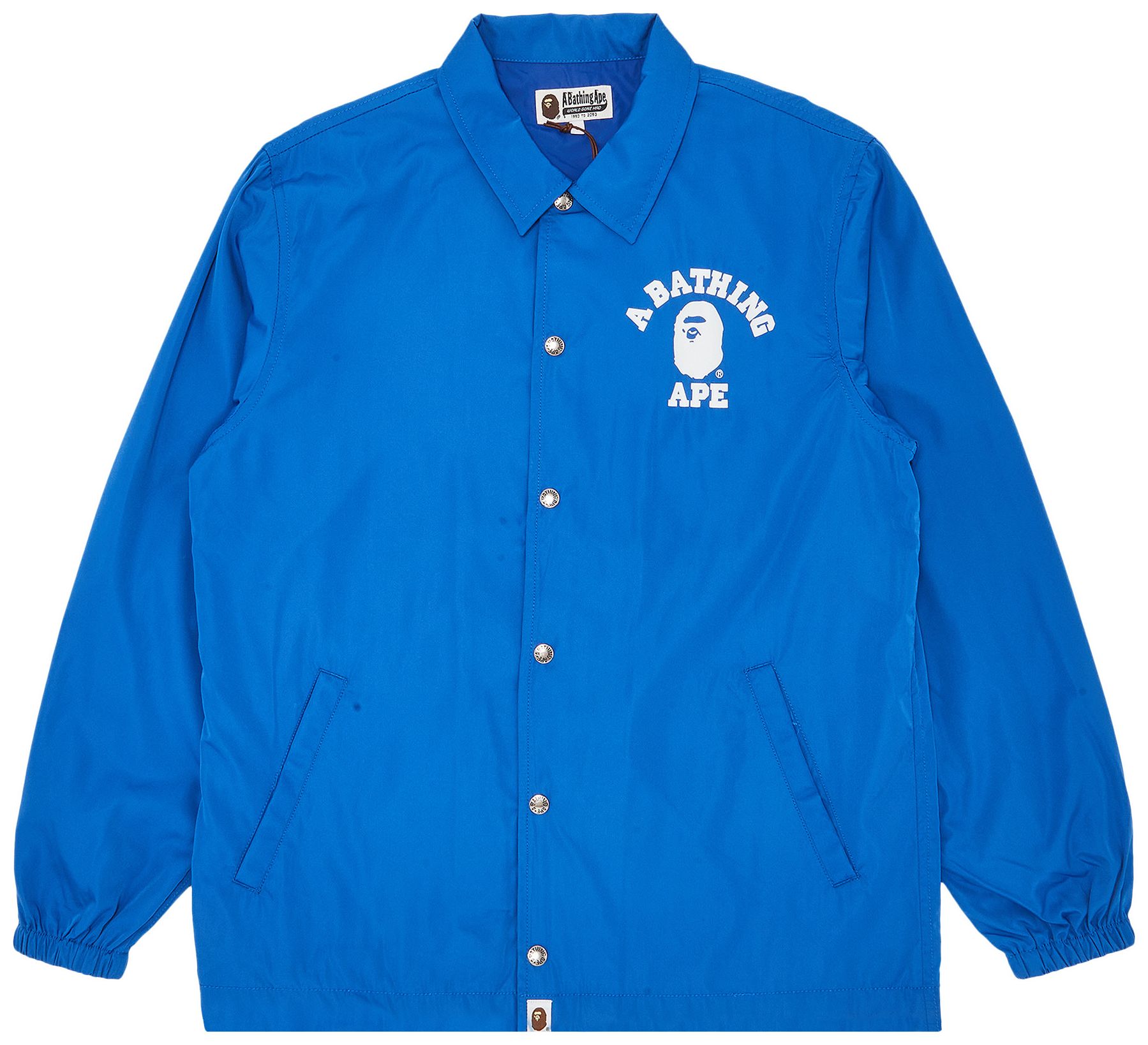 Buy BAPE College Coach Jacket 'Blue' - 1G30 140 015 BLUE | GOAT