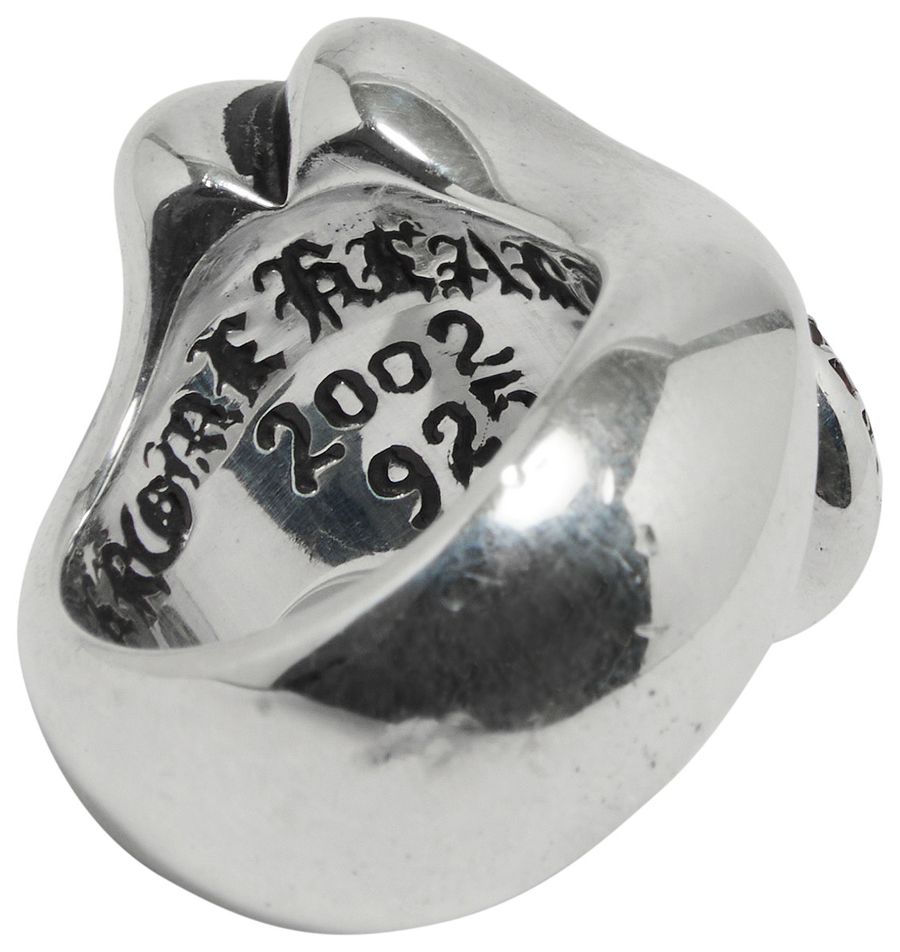 Buy Chrome Hearts Ruby Studded Rolling Stones Ring 'Silver' - 1383 ...