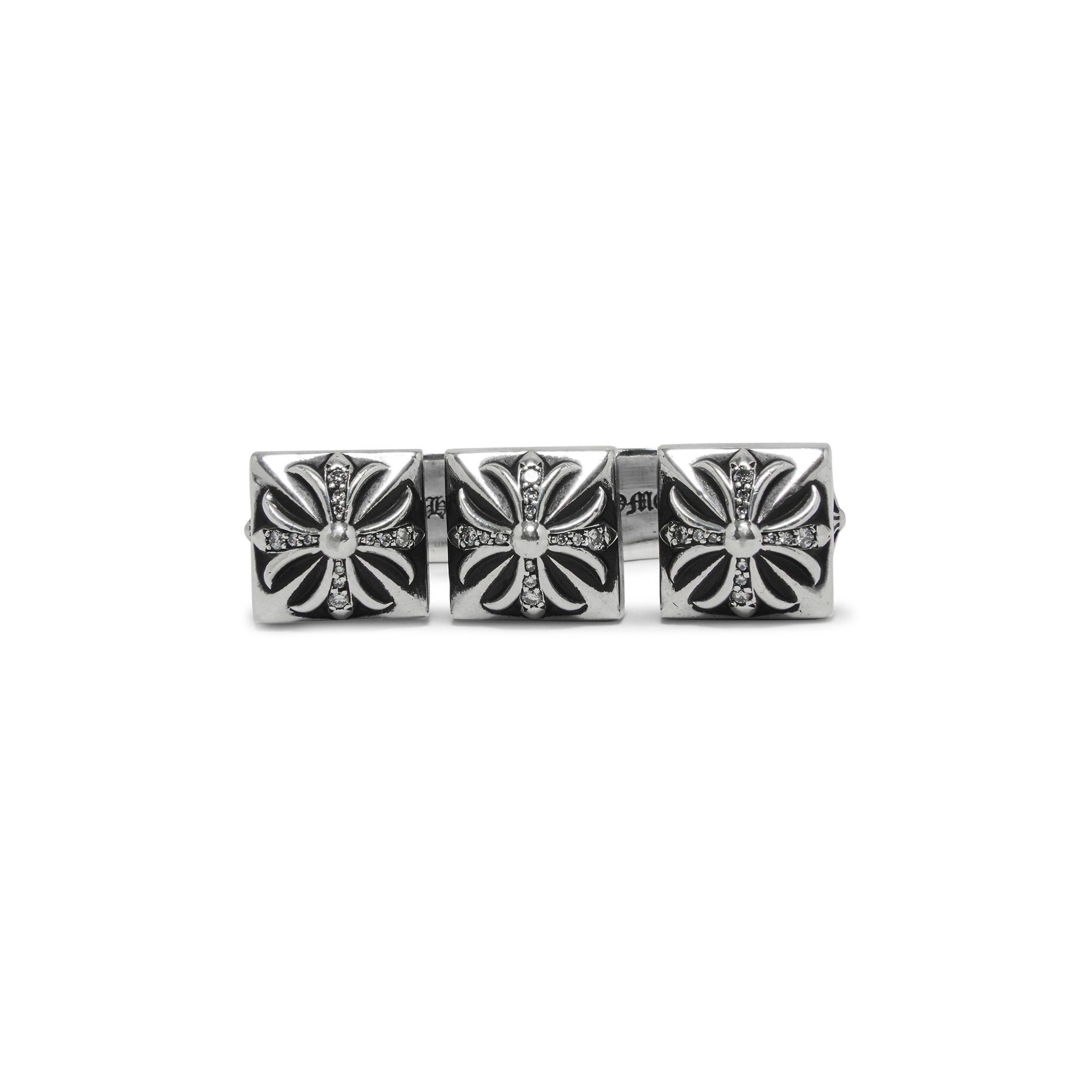 Buy Chrome Hearts Brass Knuckles Double Ring 'Silver' - 1383 ...