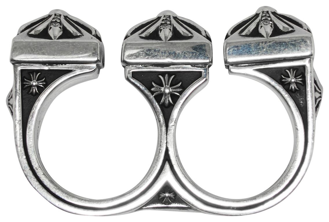 Buy Chrome Hearts Brass Knuckles Double Ring 'Silver' - 1383 ...