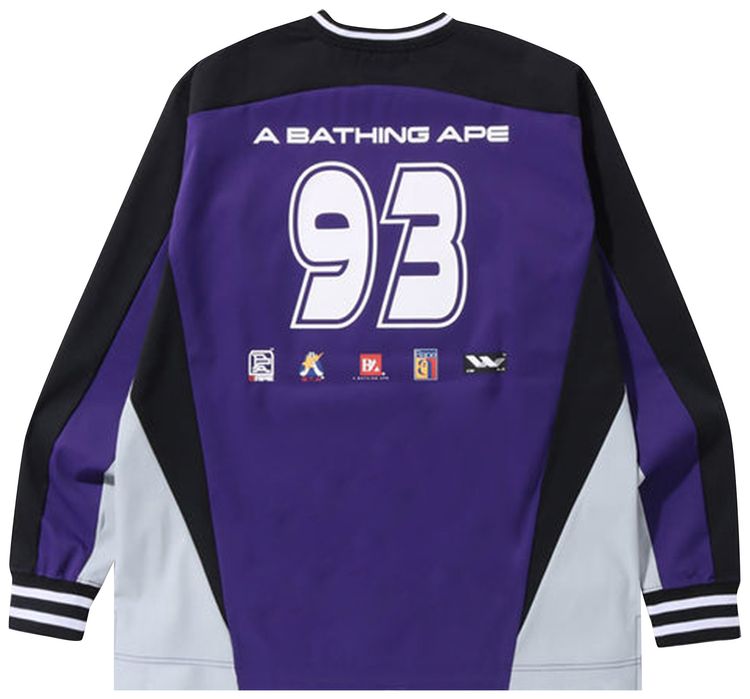 Buy BAPE Team Logo Relaxed Fit Long-Sleeve 'Purple' - 1I30 111 004 ...
