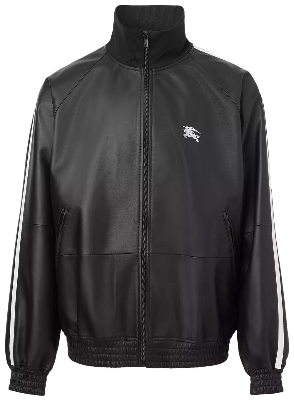 Buy Supreme x Burberry Embroidered Logo Lambskin Funnel-Neck Jacket ...