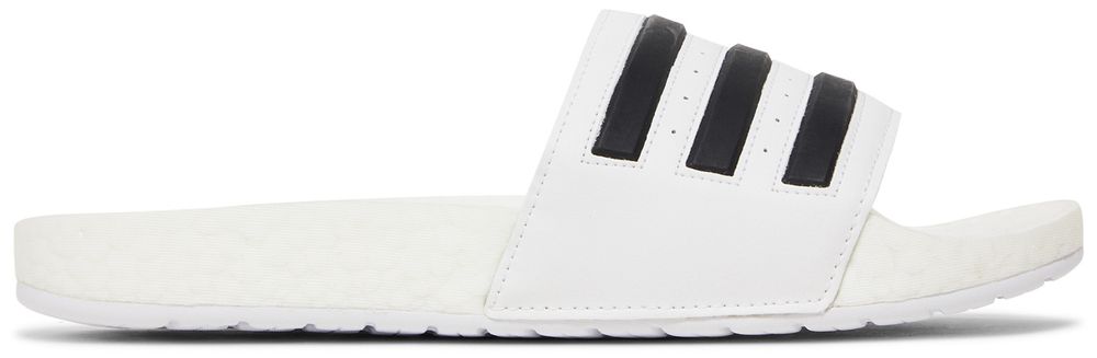 Buy Adidas Adilette Boost Slides 'White Black Stripes' - FY8155 | GOAT