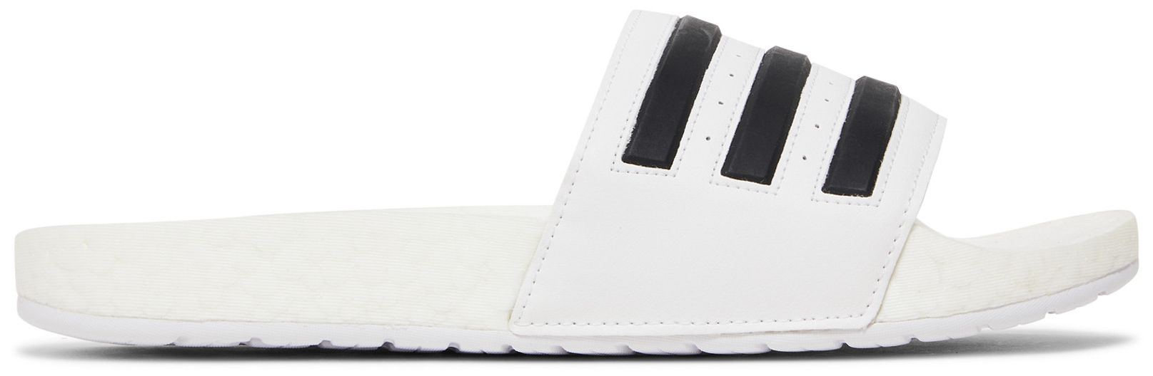 Buy Adidas Adilette Boost Slides 'White Black Stripes' - FY8155 | GOAT