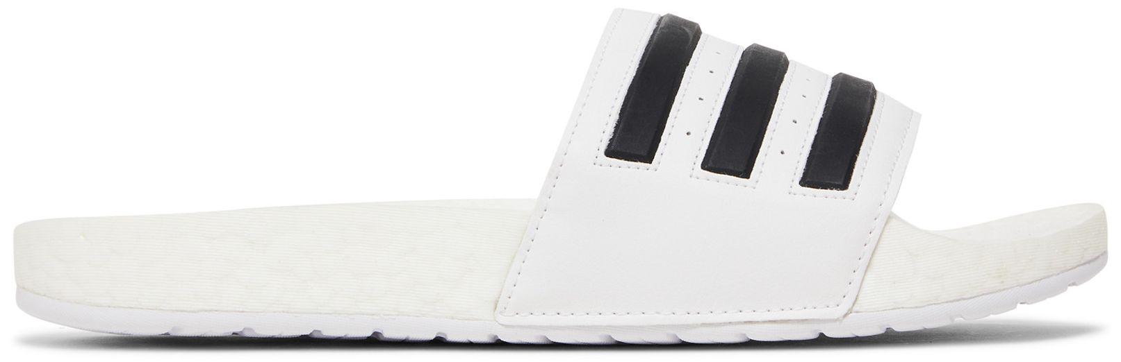 Buy Adidas Adilette Boost Slides 'White Black Stripes' - FY8155 | GOAT