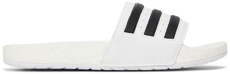 Buy Adidas Adilette Boost Slides 'White Black Stripes' - FY8155 | GOAT