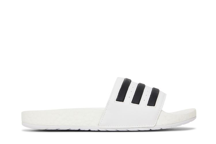 Buy Adidas Adilette Boost Slides 'White Black Stripes' - FY8155 | GOAT