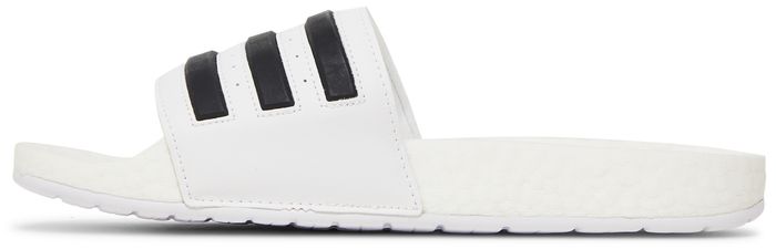 Buy Adidas Adilette Boost Slides 'White Black Stripes' - FY8155 | GOAT
