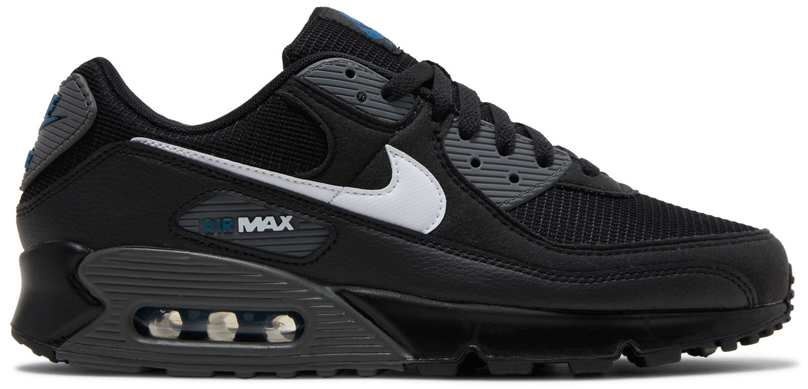 Buy Nike Air Max 90 'Black Iron Grey Marina' - DR0145 002 | GOAT