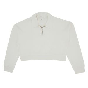 Buy RE/DONE 90's Crop Half Zip 'Inside Out Vintage White' - 021 8WCHZ ...
