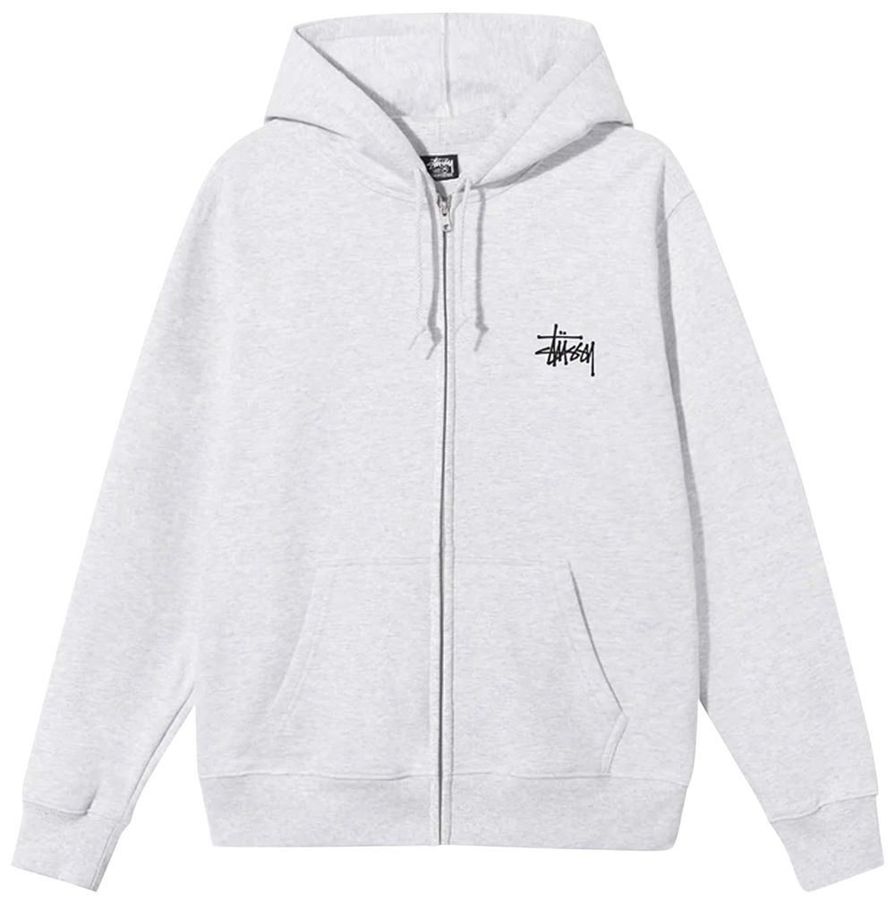 Buy Stussy Basic Zip Hood 'Ash Heather' - 1974762 ASH | GOAT