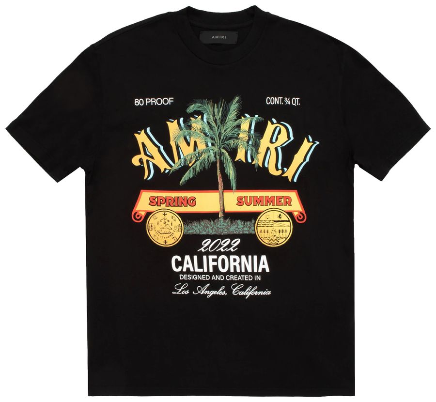 Buy Amiri Rum Label Tee 'Black' - SS22MJG006 001 BLAC | GOAT