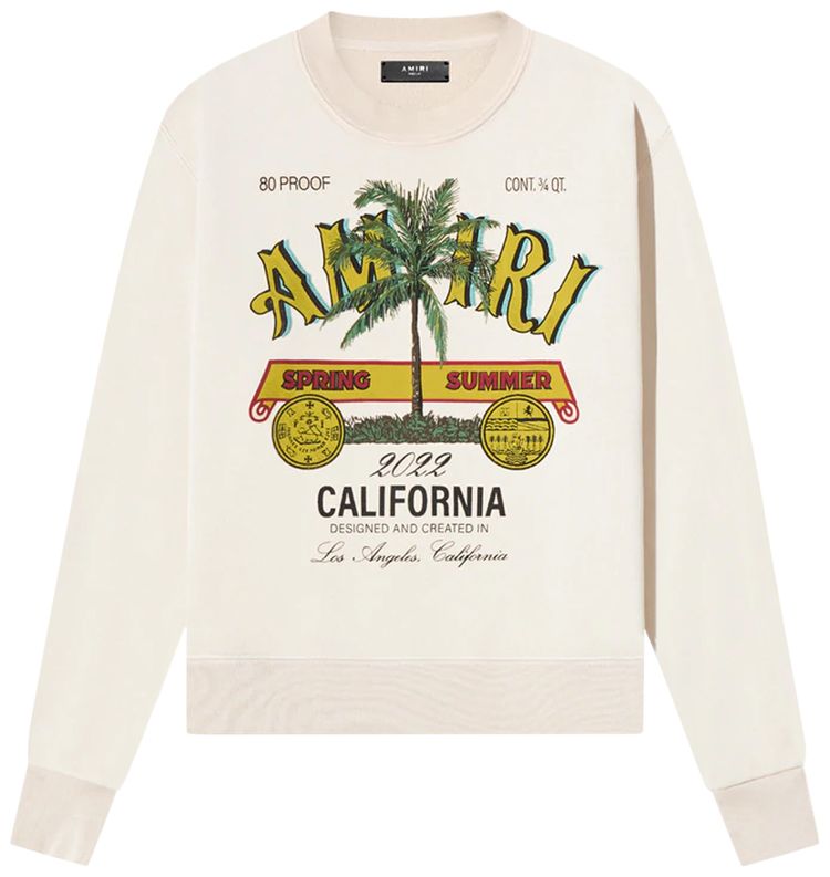 Buy Amiri Rum Label Long-Sleeve Crew 'Almond' - SS22MJG002 209 ALMO | GOAT