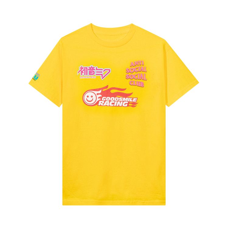 Buy Anti Social Social Club x Good Smile Racing Logo Tee 'Yellow ...