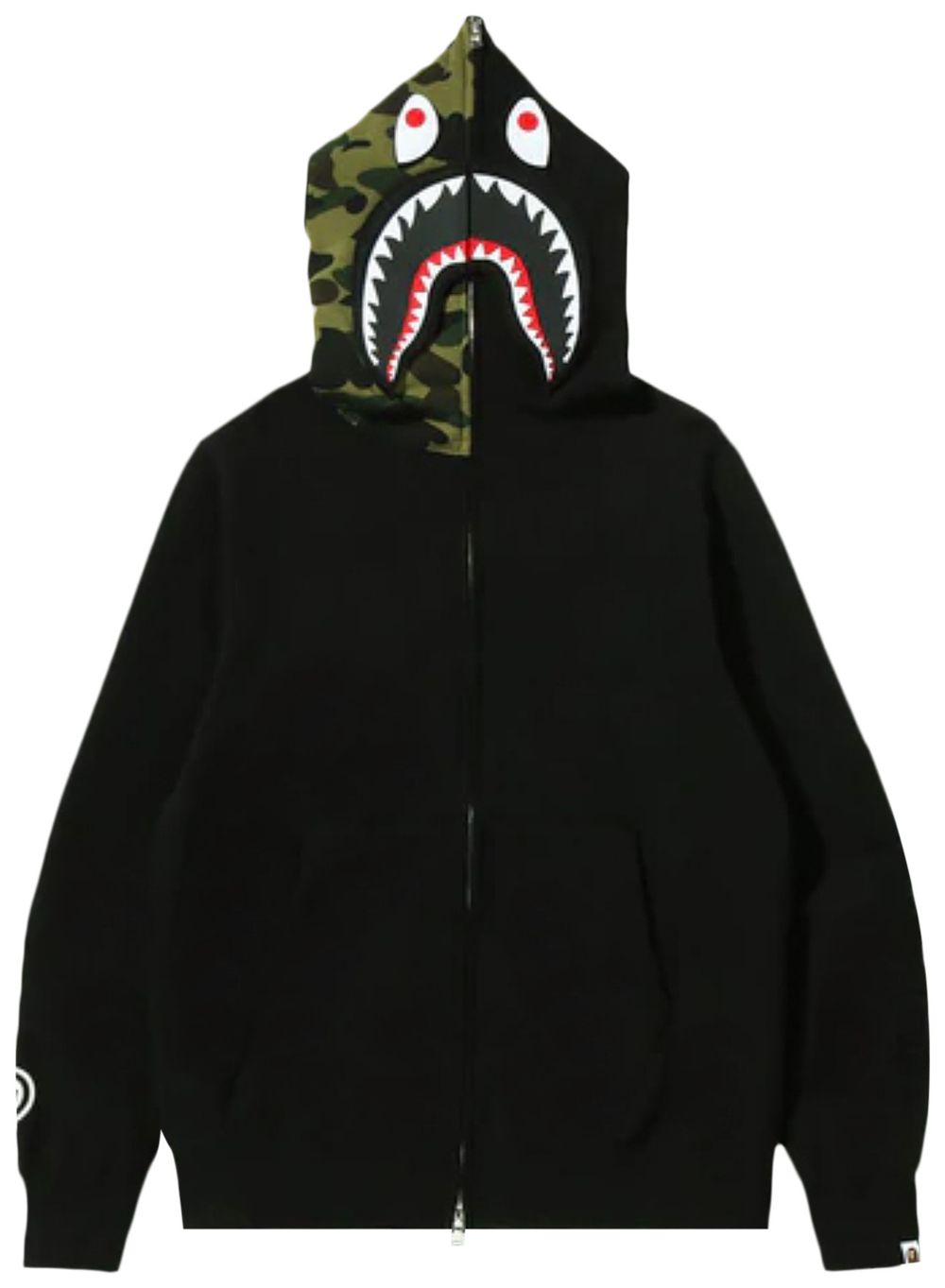 Buy BAPE Detachable Shark Full Zip Hoodie 'Black' - 1H80 115 013 BLACK | GOAT