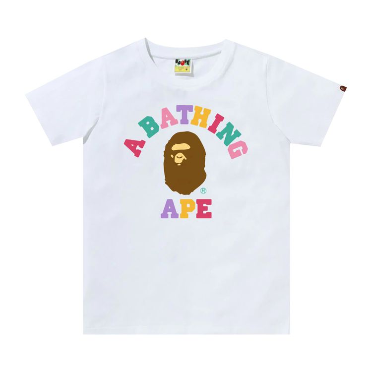 Buy BAPE Colors College Tee 'White' - 1I30 210 022 WHITE | GOAT