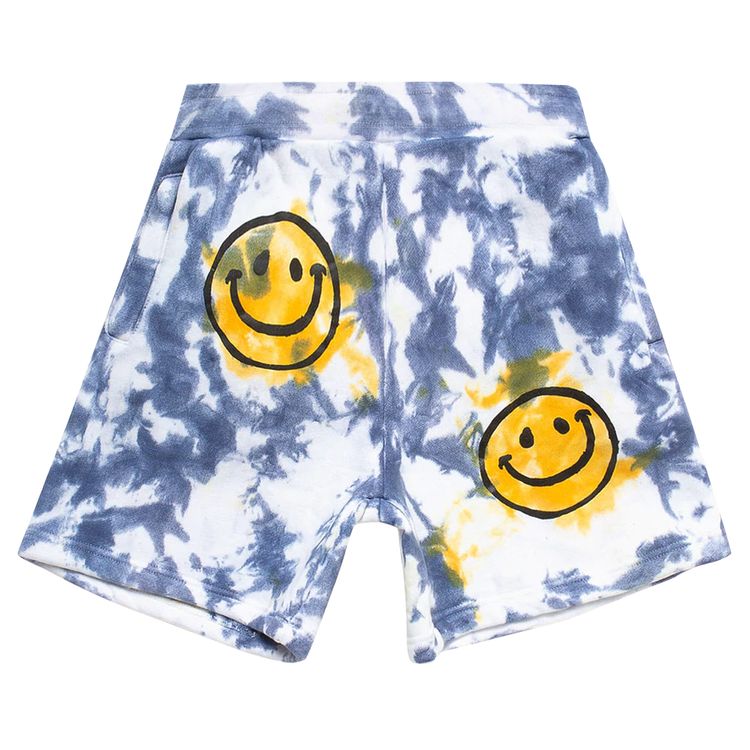 Buy Market Smiley Sun Dye Sweatshorts 'Yellow Blue Tie Dye' - 395000318 ...