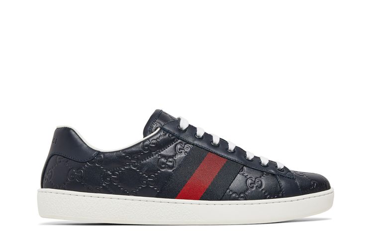 Buy Gucci Ace Signature 'Blue' - 386750 CWCG0 4072 | GOAT