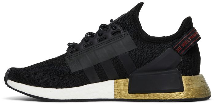 Buy Adidas NMD_R1 V2 J 'Black Gold Metallic' - FW8048 | GOAT