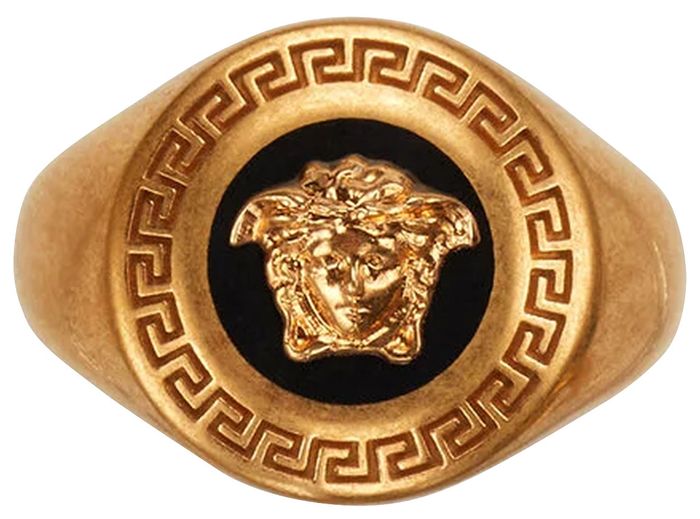 Buy Versace Medusa Enamel Signet Ring 'Gold' - DG5G550 DJMS K41T | GOAT