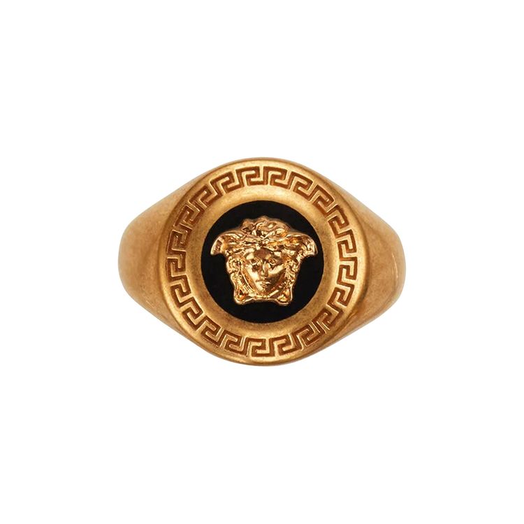 Buy Versace Medusa Enamel Signet Ring 'Gold' - DG5G550 DJMS K41T | GOAT