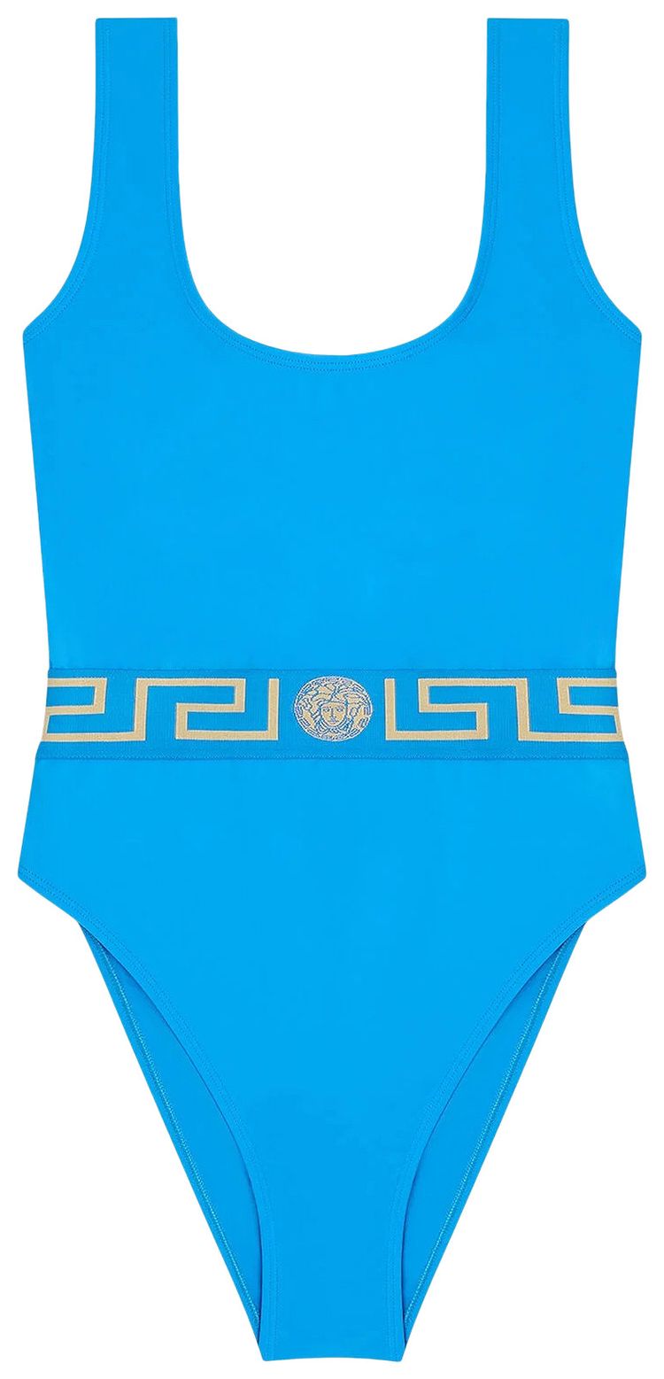Buy Versace Swim One Piece 'Turquoise' - 1003204 A232185 1V390 | GOAT