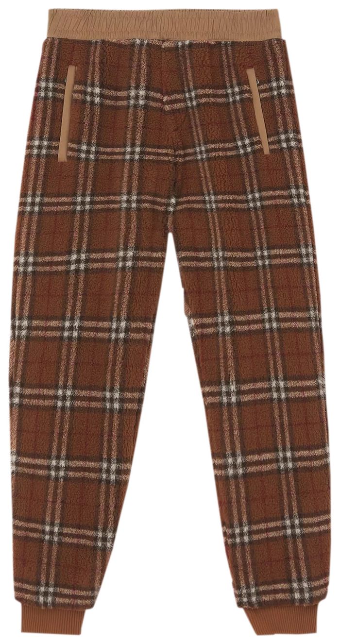 Buy Burberry Dimitri Fleece Pants 'Dark Birch Brown' - 8047870 | GOAT