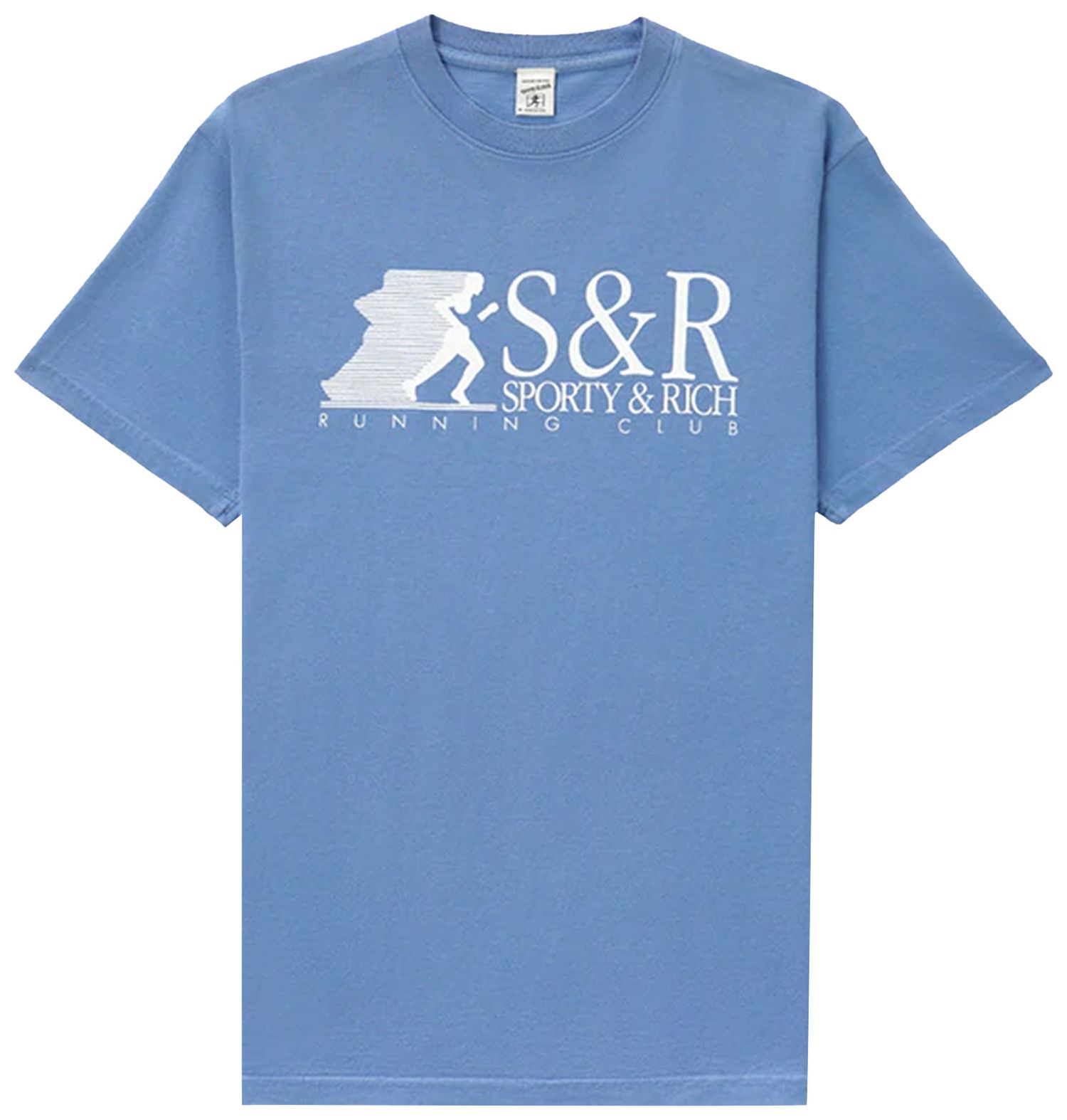 Buy Sporty & Rich Running Club T-Shirt 'Cornflower Blue/White' - 0690 ...