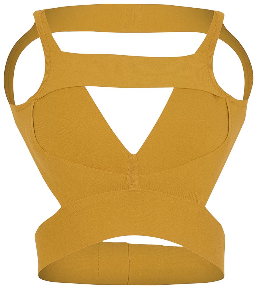 Rick Owens Knit Top Sling Bra 'Mustard' | GOAT