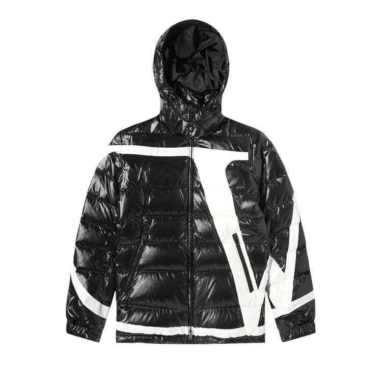 Buy Valentino Puffer Jacket With Vlogo Signature Print 'Black/White ...