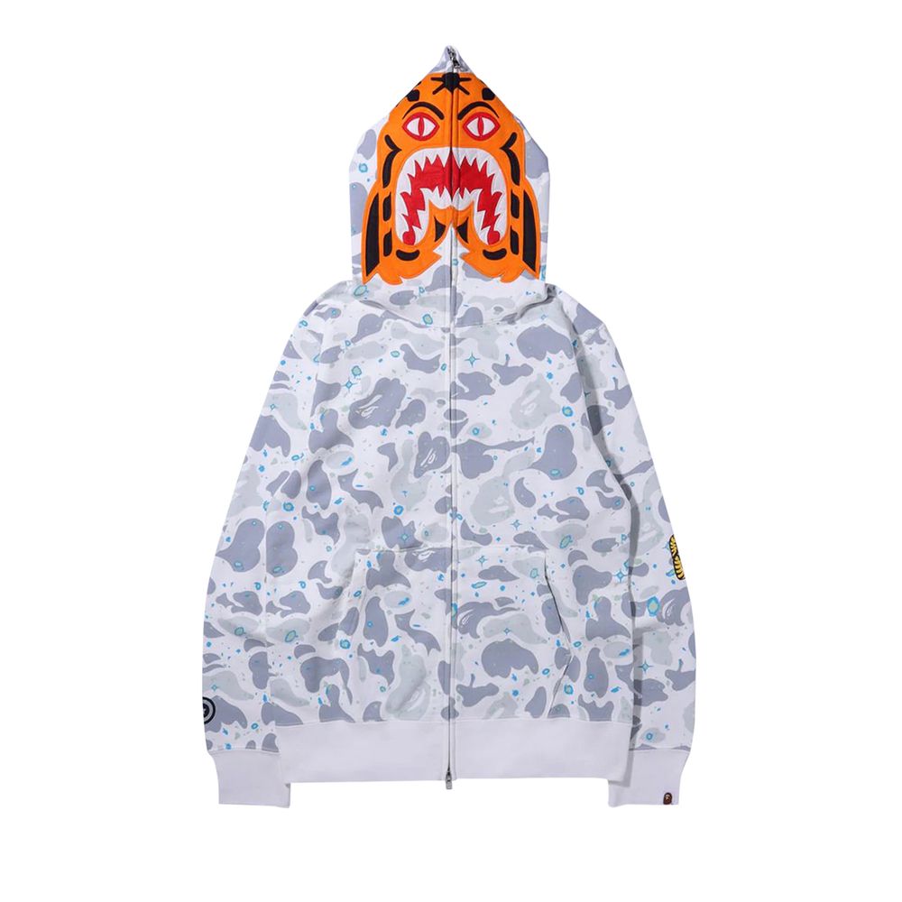 Buy BAPE Space Camo Tiger Full Zip Hoodie 'White' - 1H80 115 007 WHITE ...
