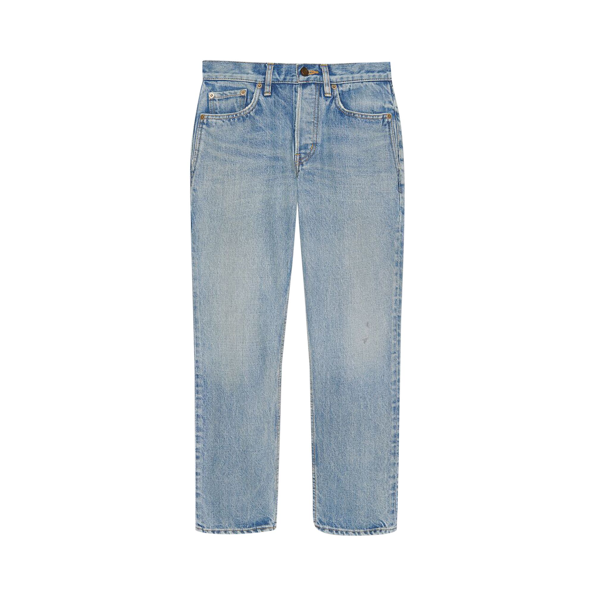 Buy Saint Laurent 90's Mid-Waist Cropped Jeans 'Light Dirty Buy Saint Laurent 90's Mid-Waist Cropped Jeans 'Light Dirty