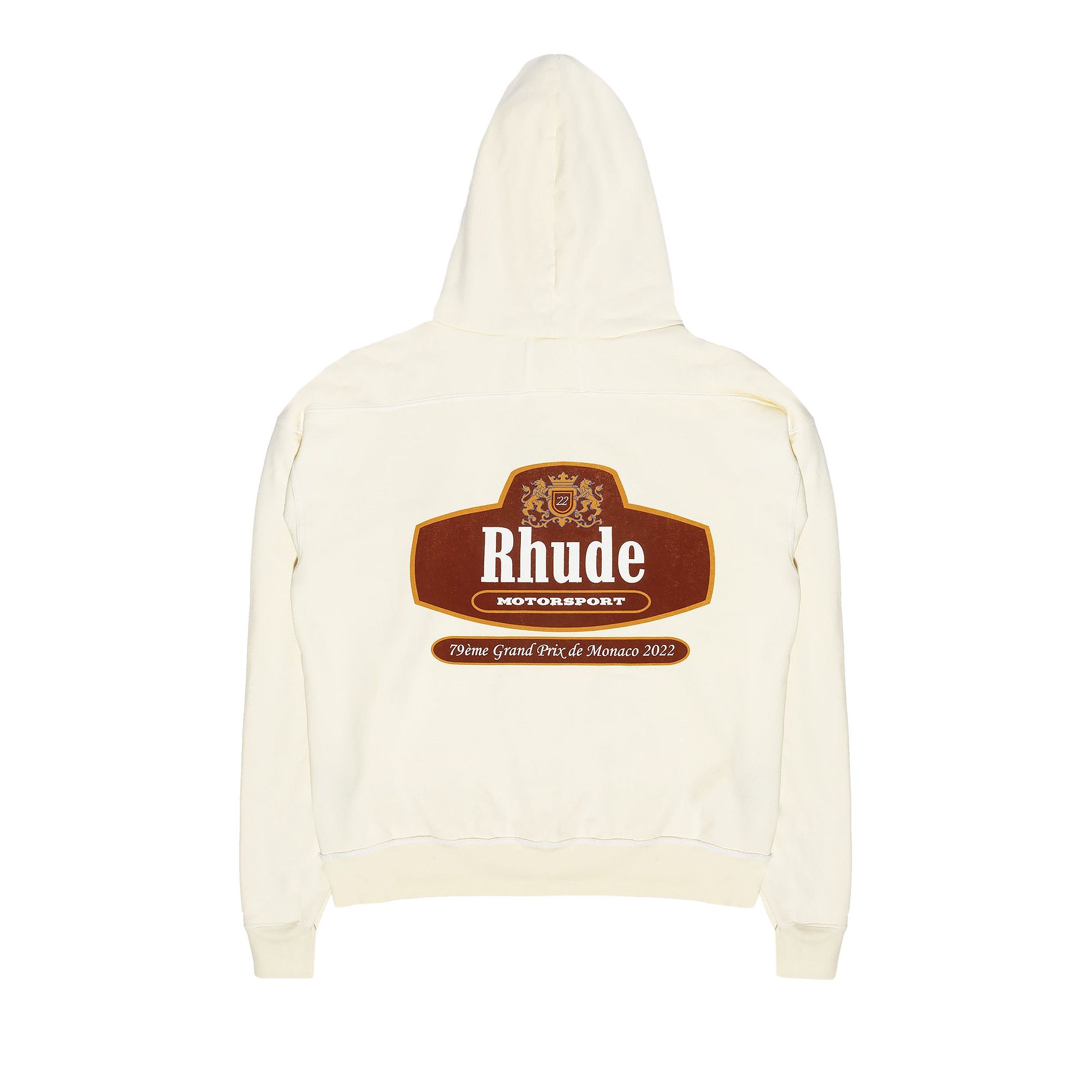 Buy Rhude Racing Crest Hoodie 'Vintage White' - SS22HO05012611 | GOAT