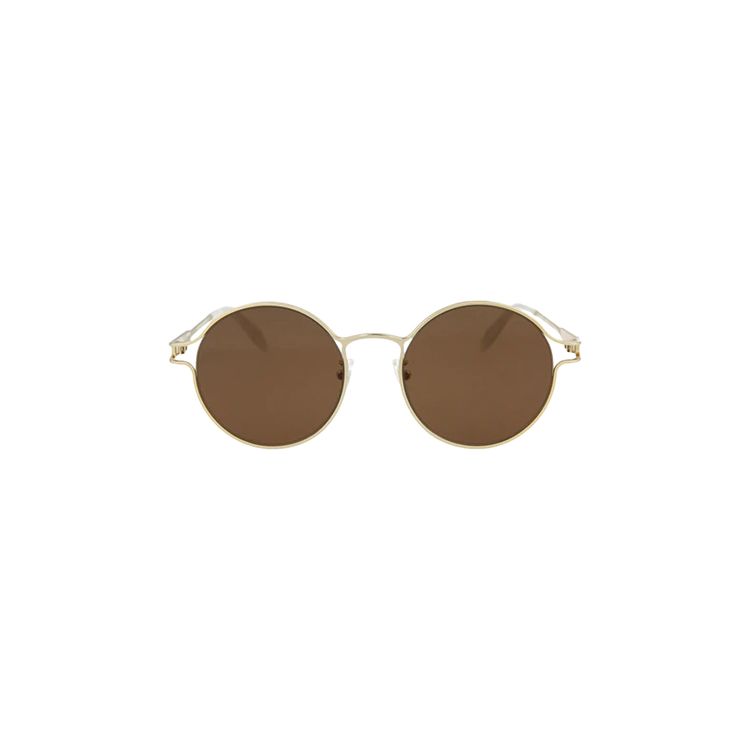 Buy Alexander McQueen Panthos Frame Metal Sunglasses 'Metallic/Gold ...